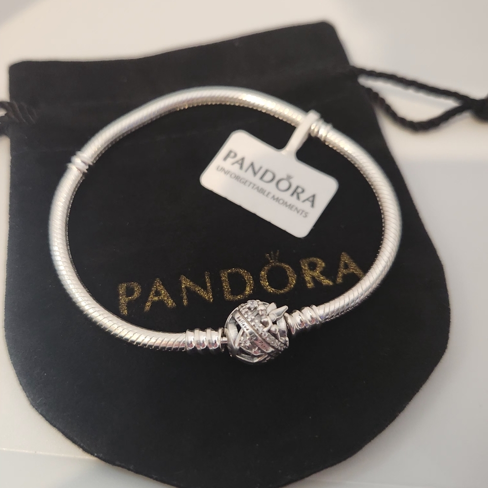 Pandora Moments Sparkling Disney Snake Chain Charm Br… - Gem